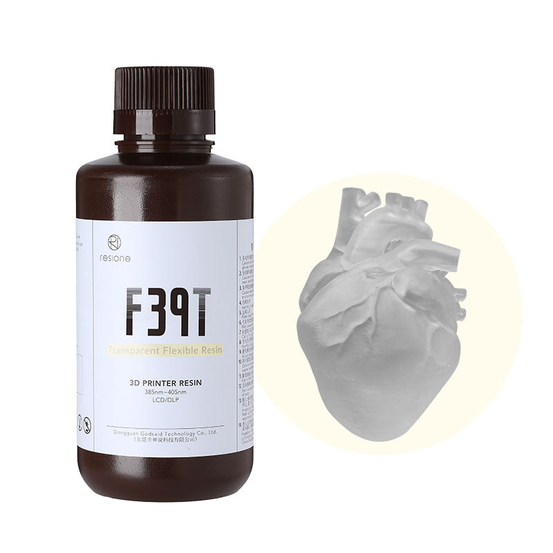 F39T Transparent Flexible Rubber-like 3D Printer Resin (1kg) – RESIONE